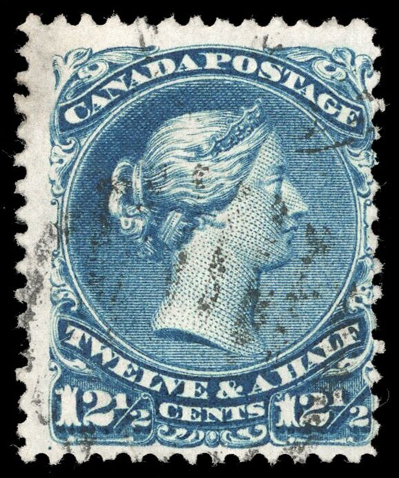 Buy Canada #28v - Queen Victoria (1868) 12½¢ - Bothwell paper | Vista ...