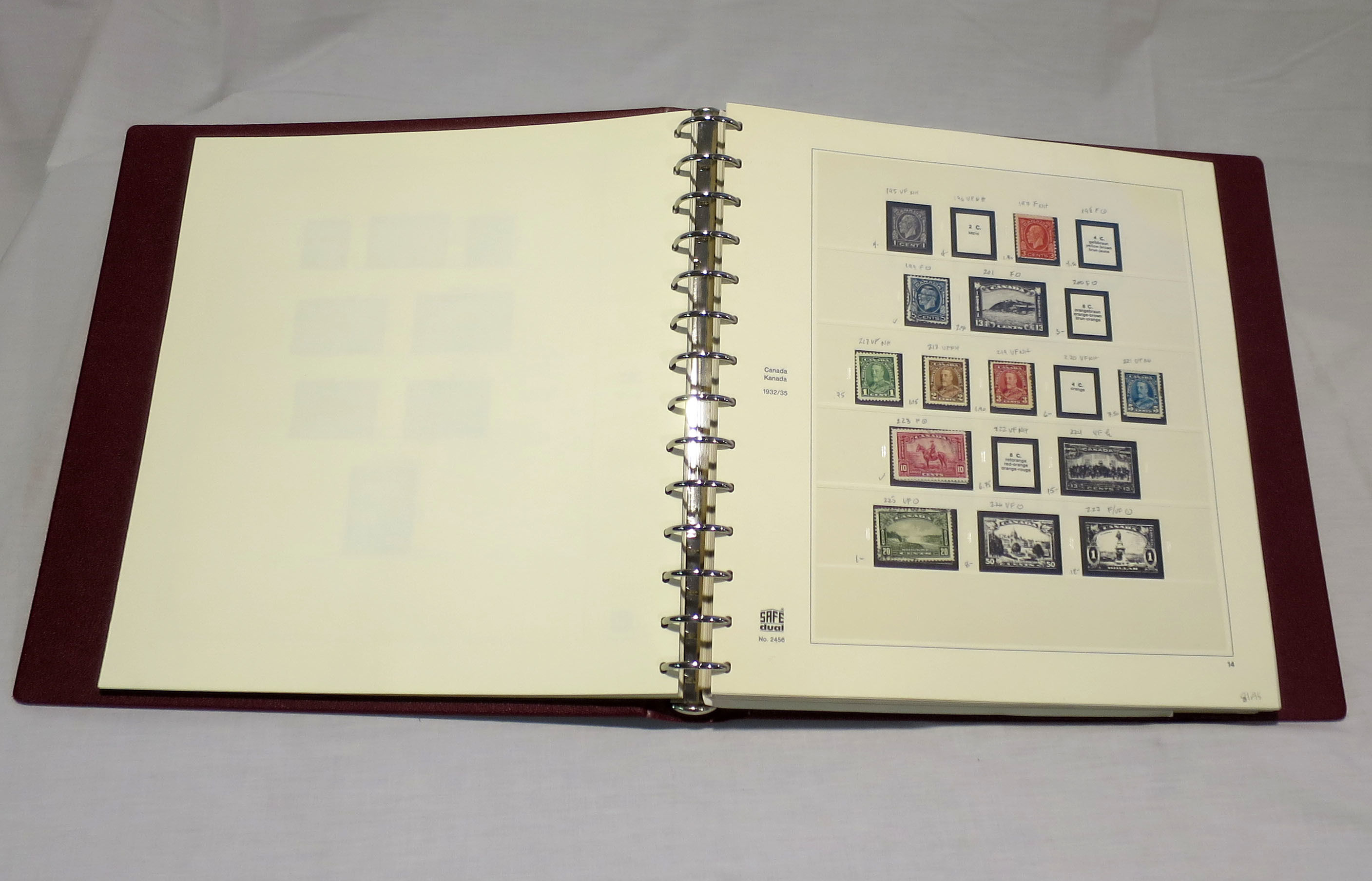 Buy Canadian Stamp Collection In Safe Dual Album Vista Stamps