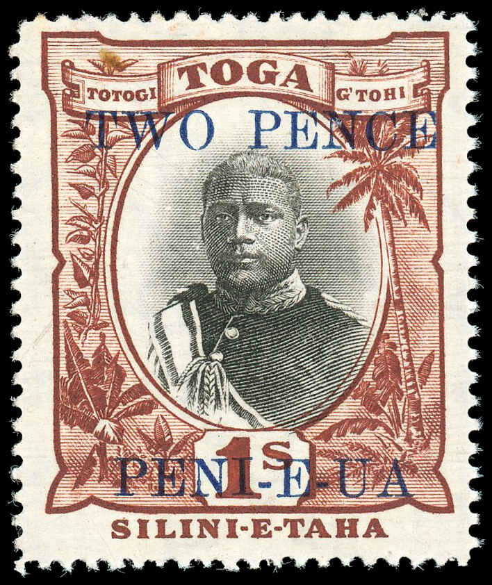 Buy Tonga #66 - Silini-E-Taha (1923) 2p on 1sh | Vista Stamps